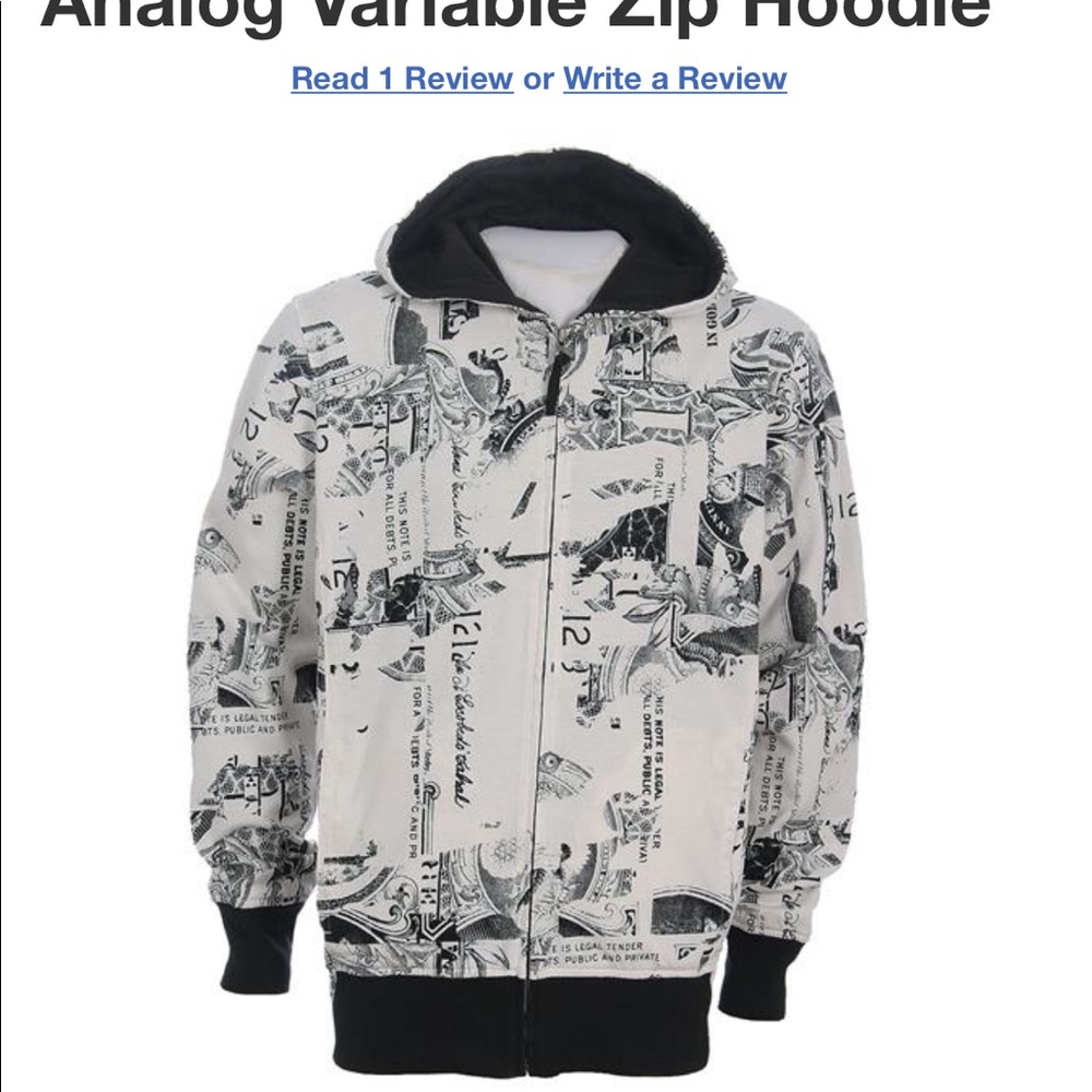 Analog Money Zip Hoodie - Gem